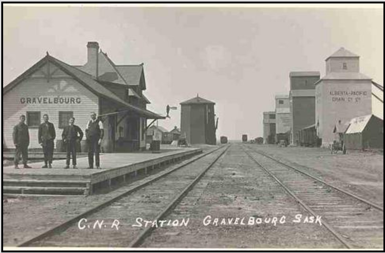 Gravelbourg Sask CNR Station - Ancestral Family Footprints